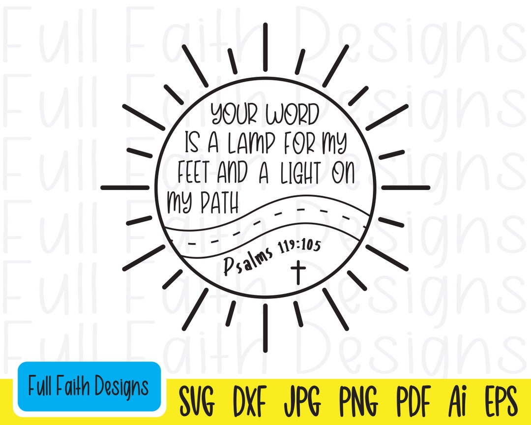 Psalms 119:105 Svg Psalms 119 105 Svg Psalms 119105 Svg Ai - Etsy