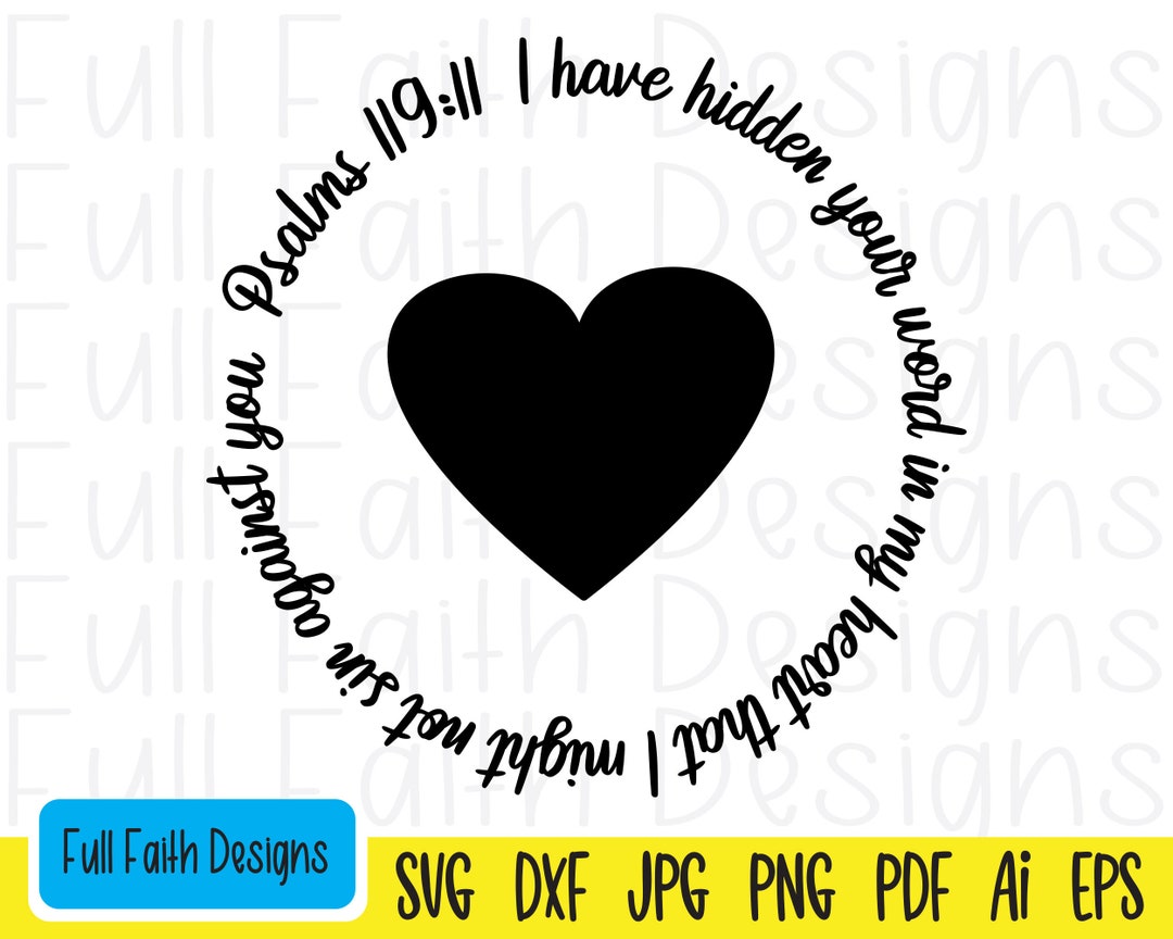 Psalms 119:11 Svg Psalms 119 11 Svg Psalms 11911 Svg Ai - Etsy