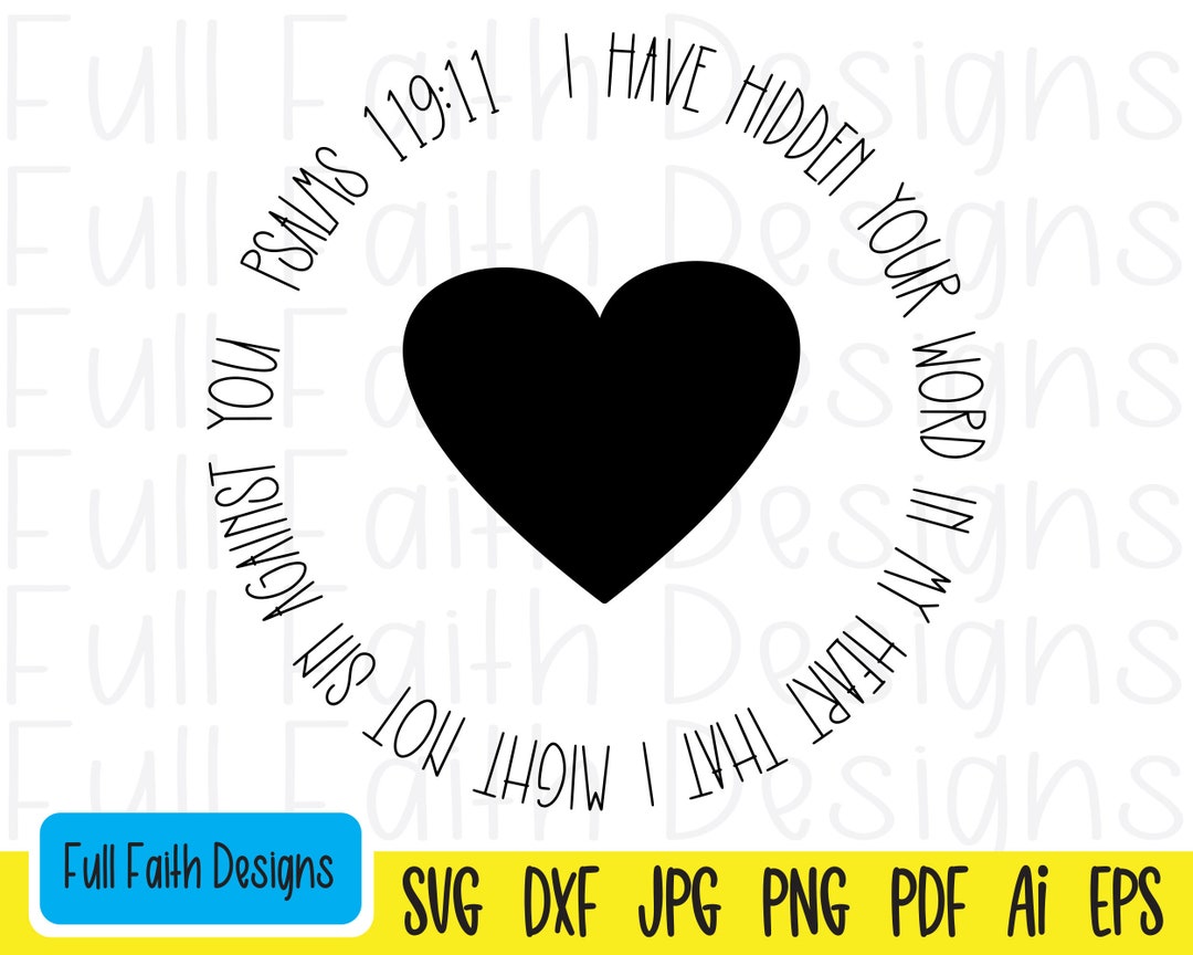 Psalms 119:11 Svg Psalms 119 11 Svg Psalms 11911 Svg Ai - Etsy