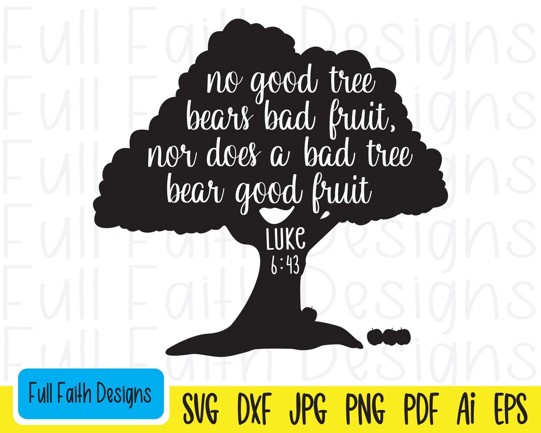 Luke 6:43 Svg, Luke 643 Svg, Luke 6 43 Svg, Ai, Pdf, Png, Jpg, Dxf, Eps ...