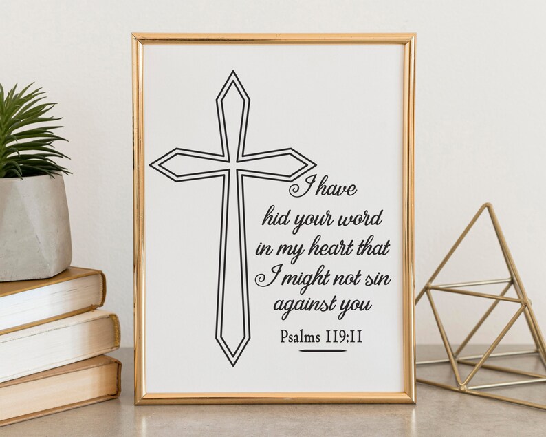 Psalms 119:11 Svg, Psalms 119 11 Svg, Psalms 11911 Svg, Ai, Pdf, Png ...