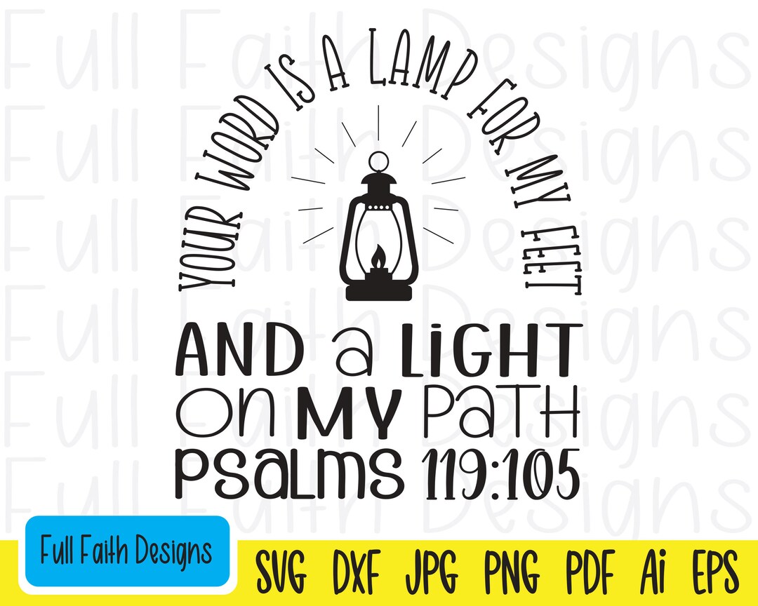 Psalms 119:105 Svg Psalms 119 105 Svg Psalms 119105 Svg Ai - Etsy