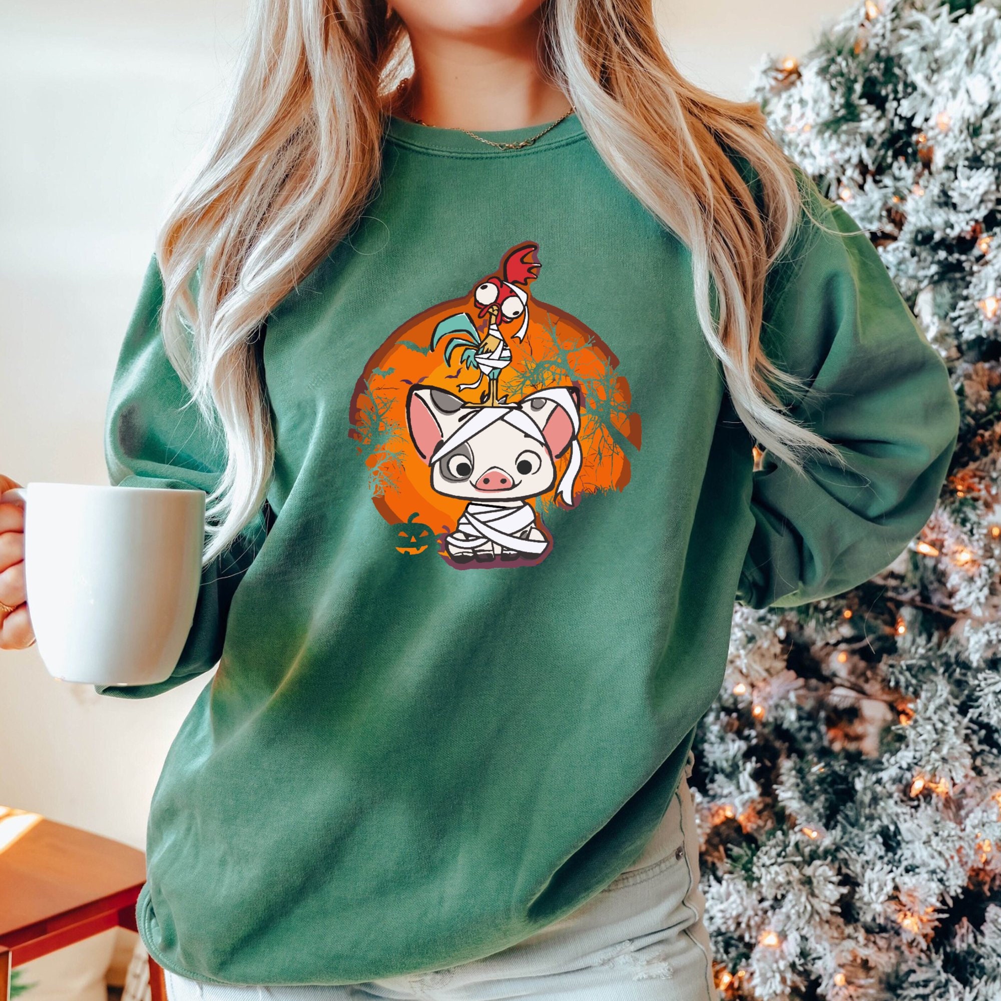 Comfort Colors Disney Moana Hei Hei and Pua Costume Mummy Halloween ...