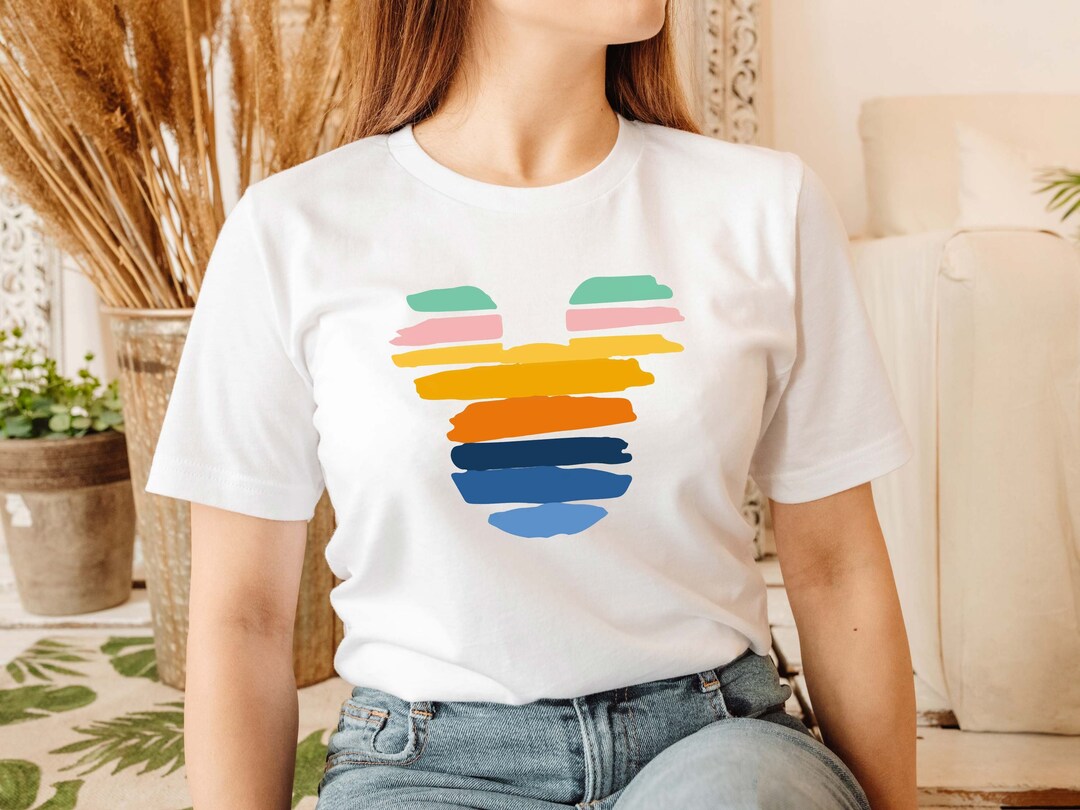 Retro Sunset Mickey T Shirt, Colorful Mickey, Sunset Disney Shirt ...
