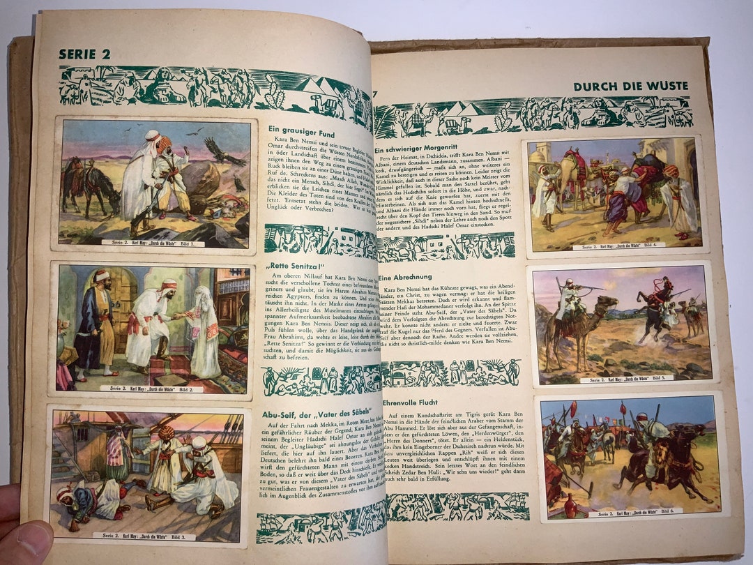 Karl May American Old West German Adventure Storybook Trade Card Series ...