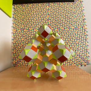 ORIGAMI Stunning Original Art Handmade Geometric MCM Futuristic Design ...