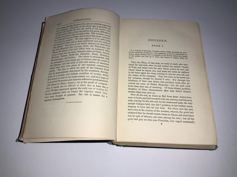 The Odyssey by Homer English Prose Antique Hardcover Book Epic Poem ...