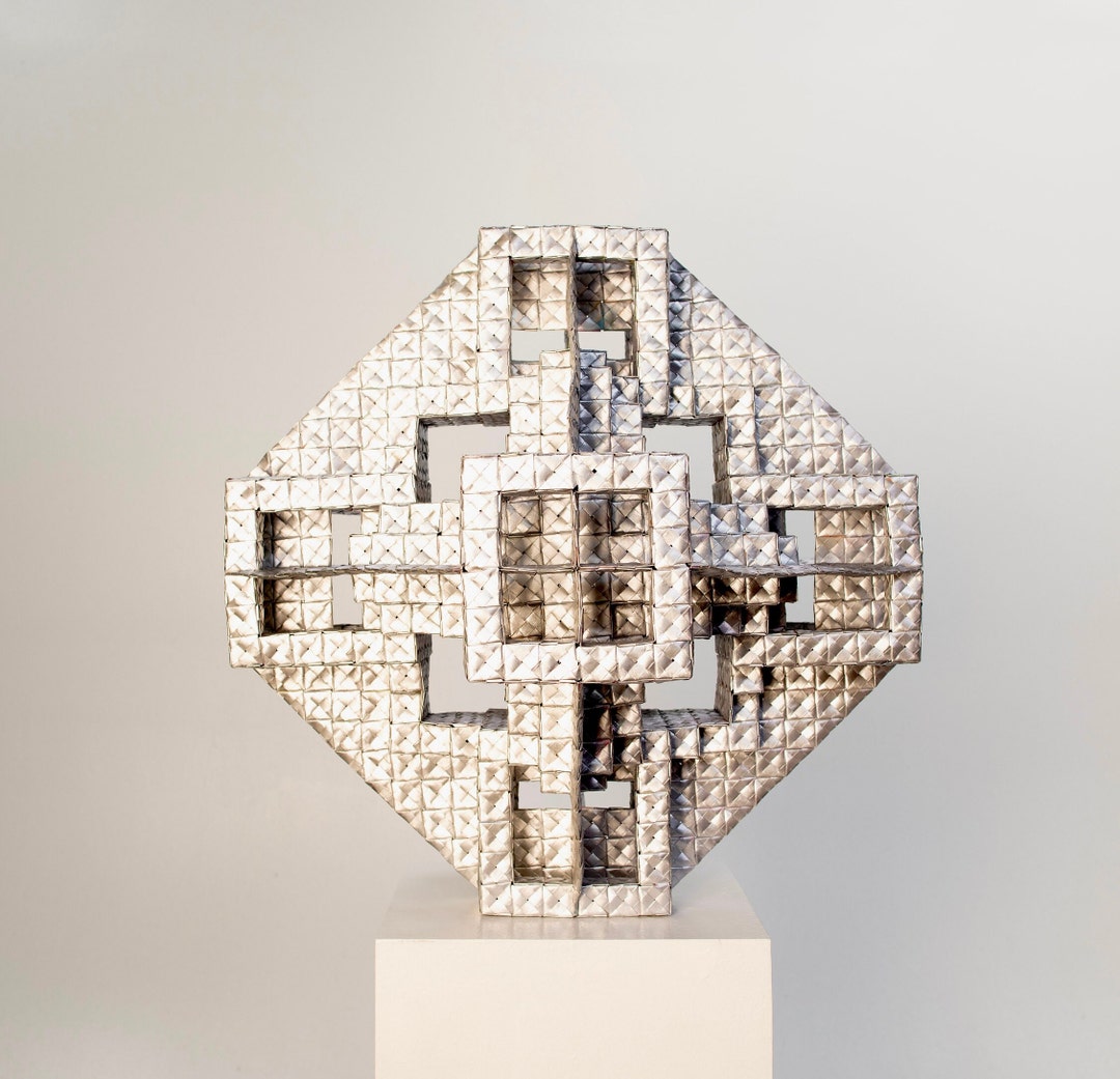 Origami Space Station Geometric Modern Art Composition Sculpture ...
