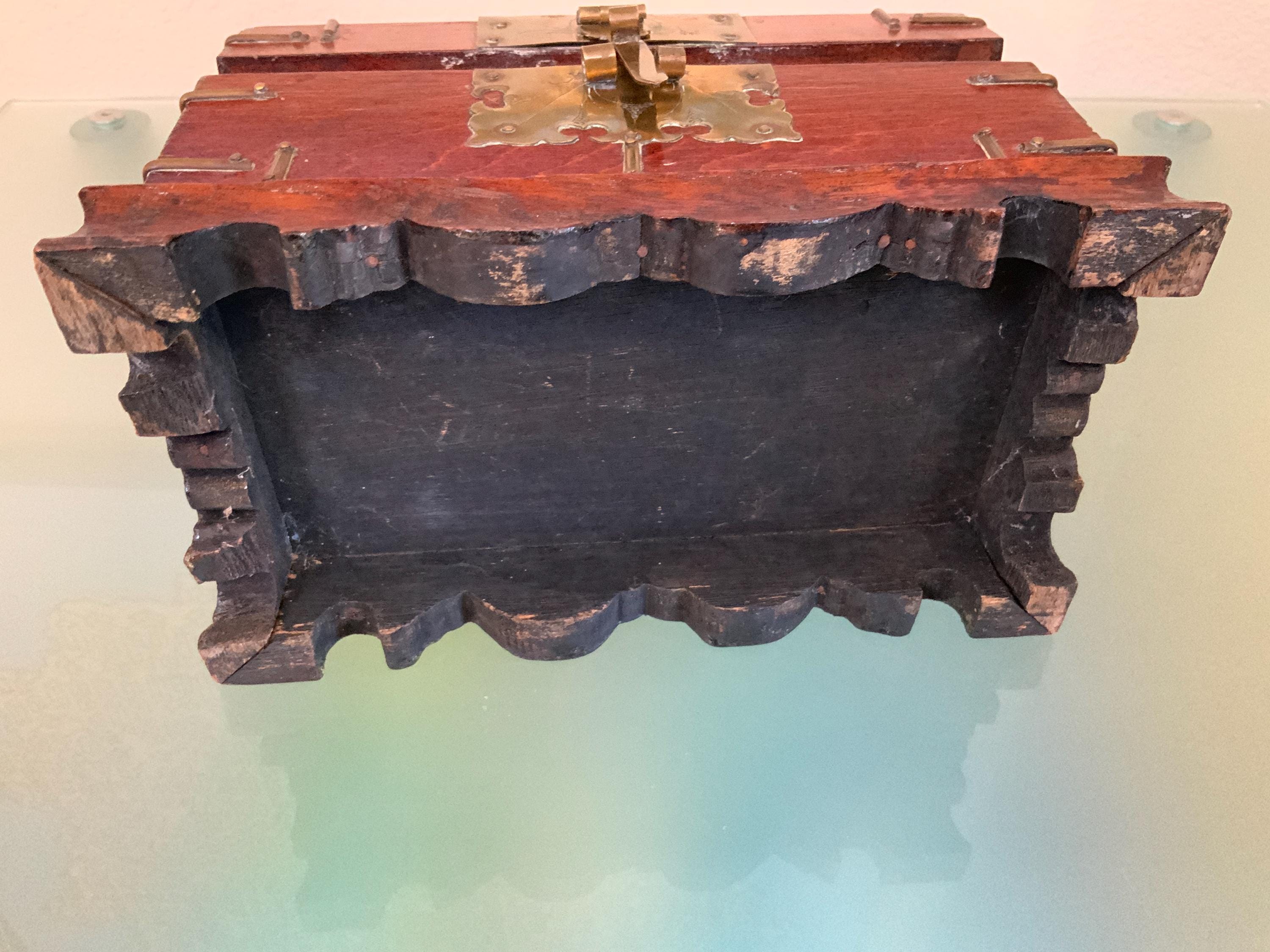 Antique Calligraphy Hand Written Cantonese Oriental Asian Storage Box ...