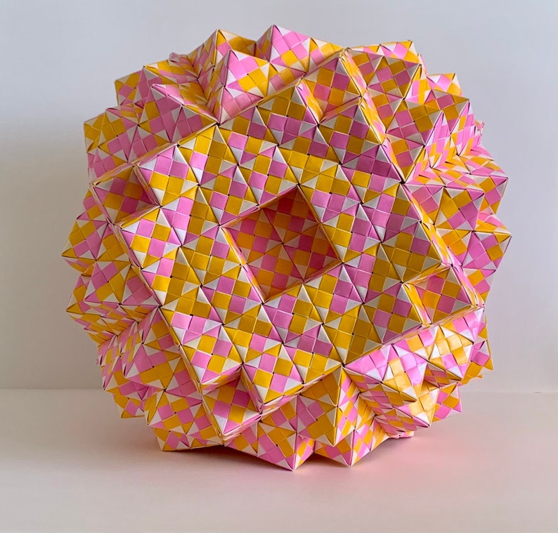 12,000 Fold Origami Snub Cube Sphere Geometric Polyhedron NO ADHESIVE ...