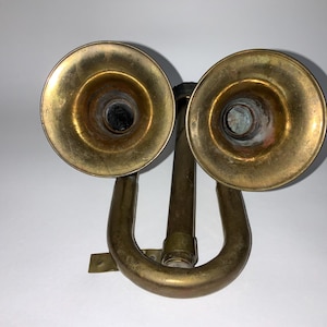 Rare Double Horn Antique Brass Horn From Automobile Motorcycle Bicycle ...
