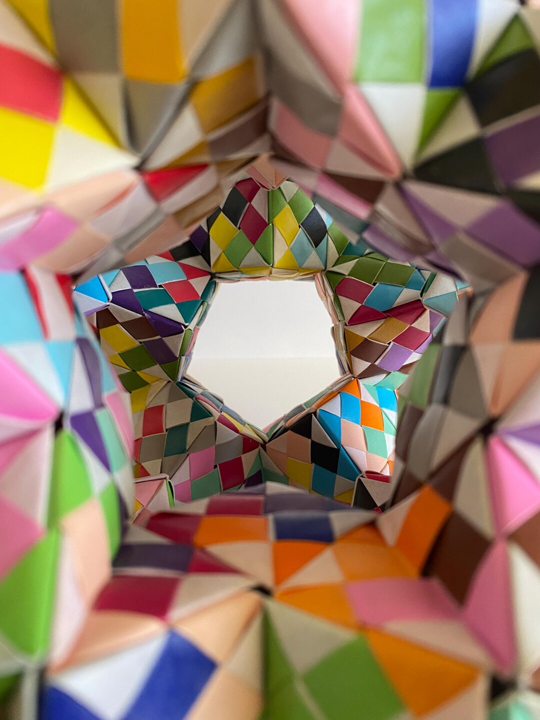 Origami Star Sphere Polyhedral Cube Paper Engineering Sculpture ...