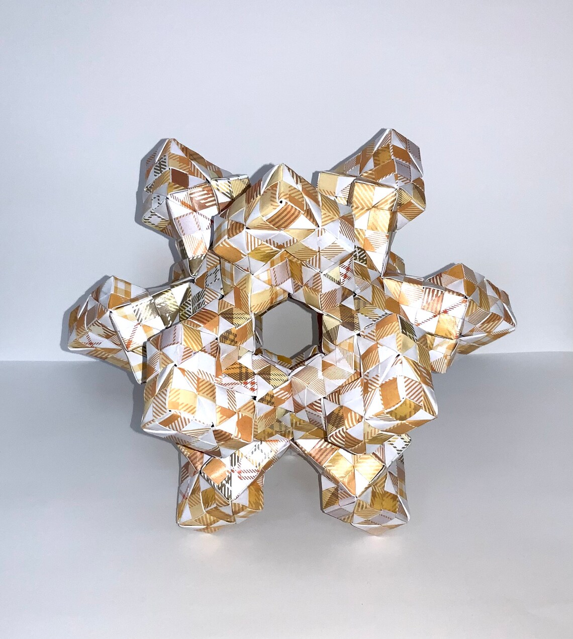 Twisted Cube Geometric Paper Art Origami Sculpture Original Design Base ...