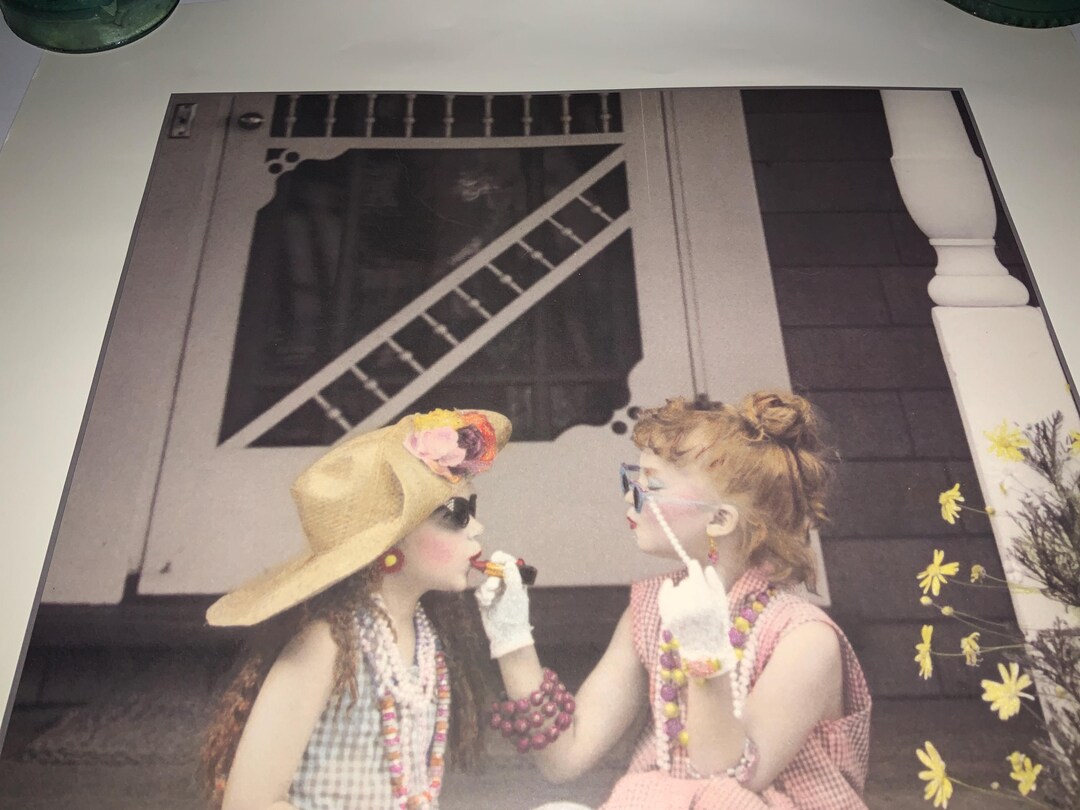 Gail Goodwin Lithograph Art Print: Young Girls Playing Dress-up (18x24 ...