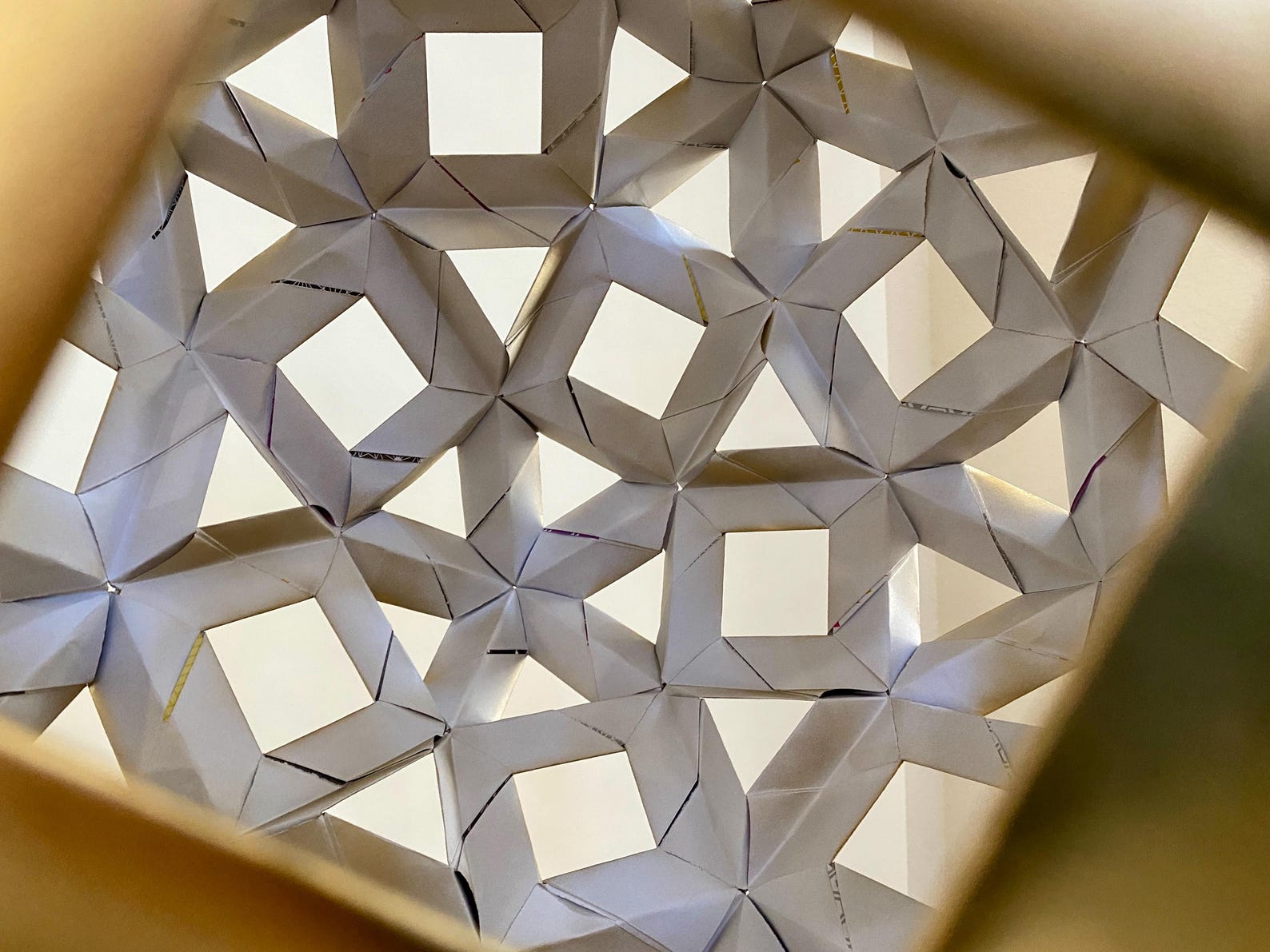 XXL Origami Mobile Hanging Art Sculpture Geometric Spheres Shapes ...