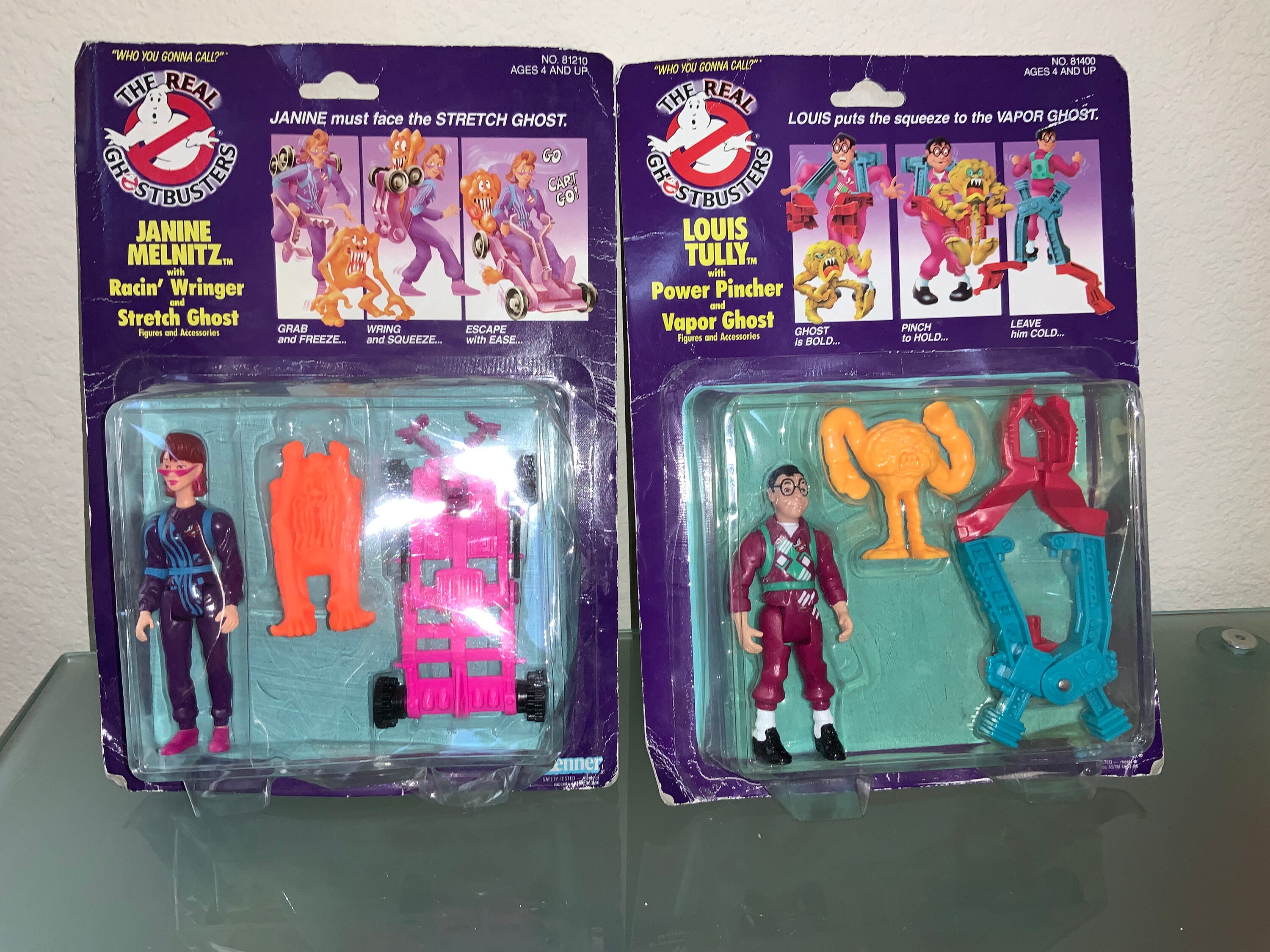 NIB the Real Ghostbusters Louis Tully Power Pincher and Janine Melnitz ...