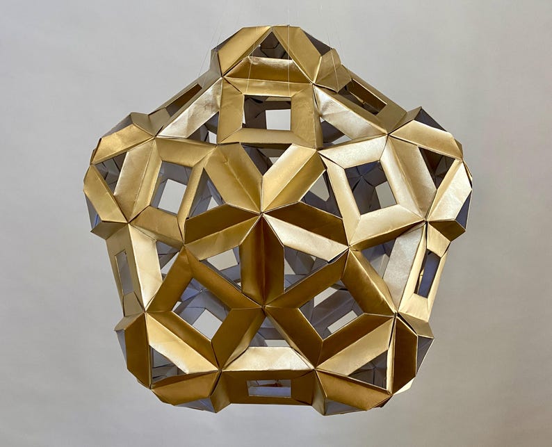 XXL Origami Mobile Hanging Art Sculpture Geometric Spheres Shapes ...