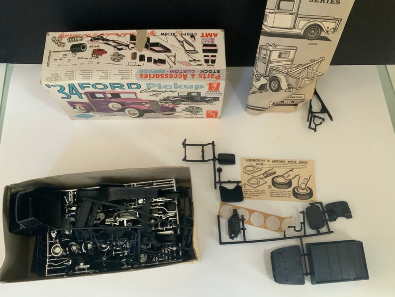 34 Ford 3 in 1 Customizing Model Kit AMT Trophy Series Unmade Complete ...