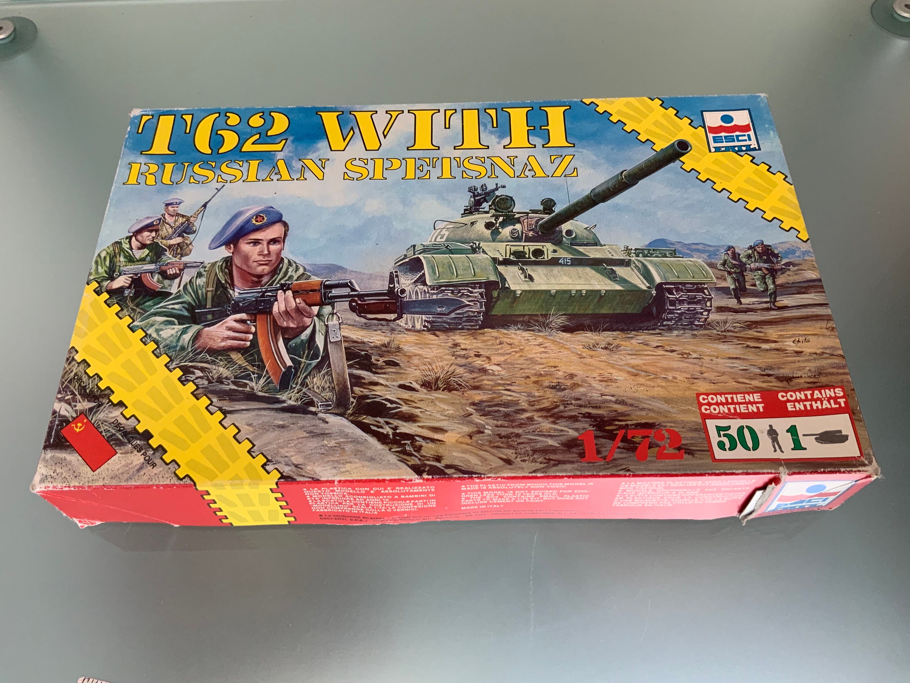 Russian Military War Tank and 50 Crew Figures Esci T62 Russian Spetsnaz ...