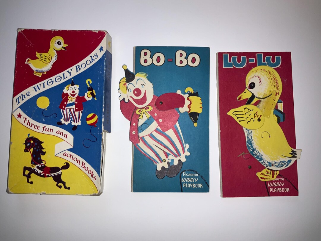 Mechanical Clown Children's Book Vintage Kid's Stories Bobo the Clown ...