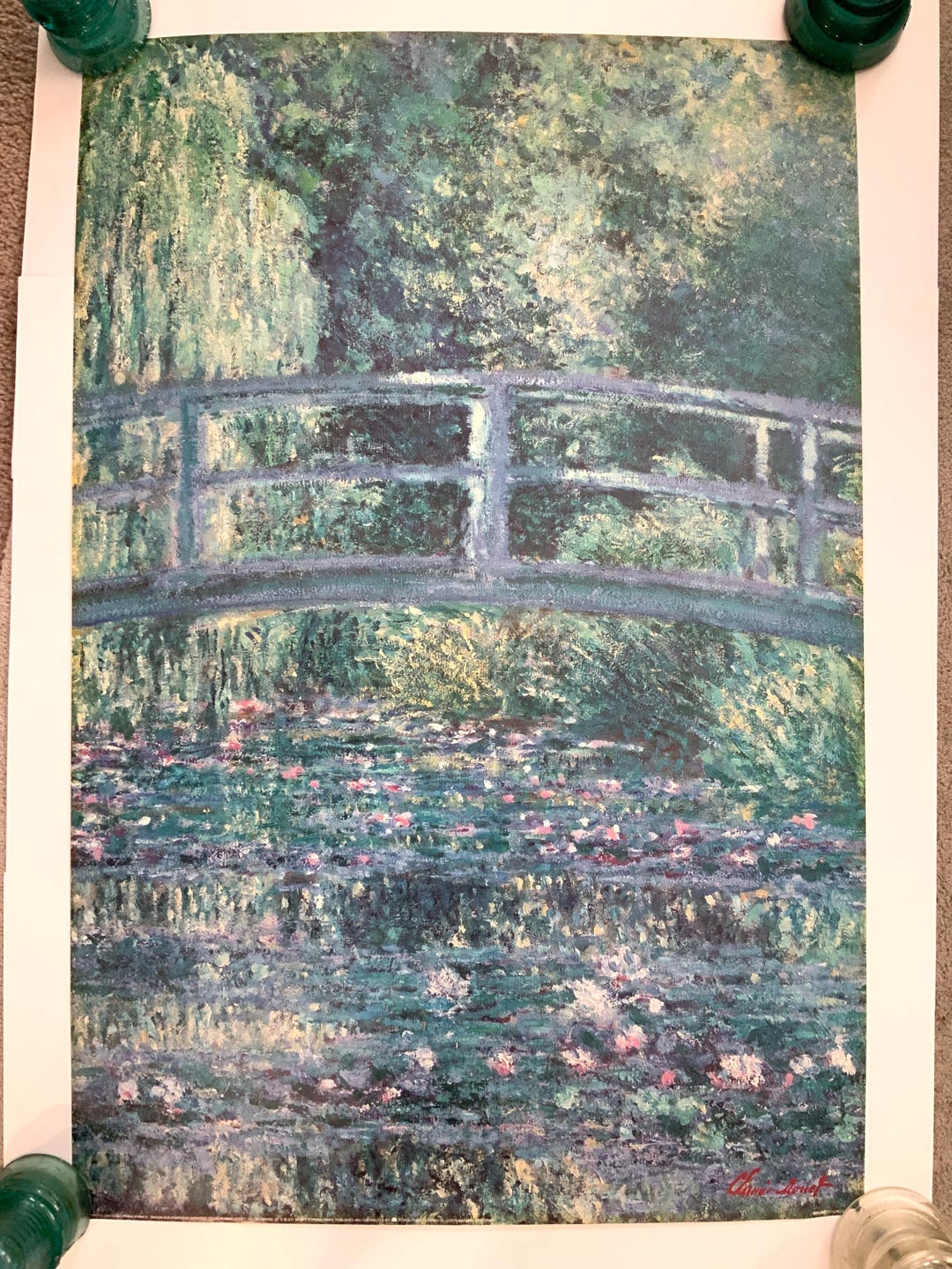 Claude Monet Paris France Oilon Canvas Vintage Lithograph Fine Art ...