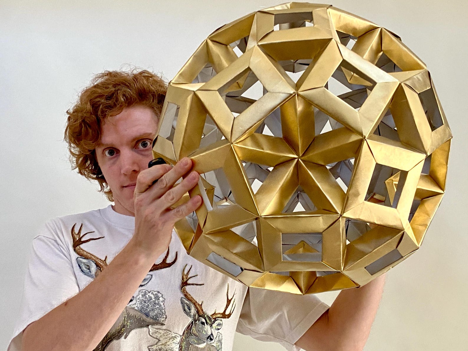 XXL Origami Mobile Hanging Art Sculpture Geometric Spheres Shapes ...