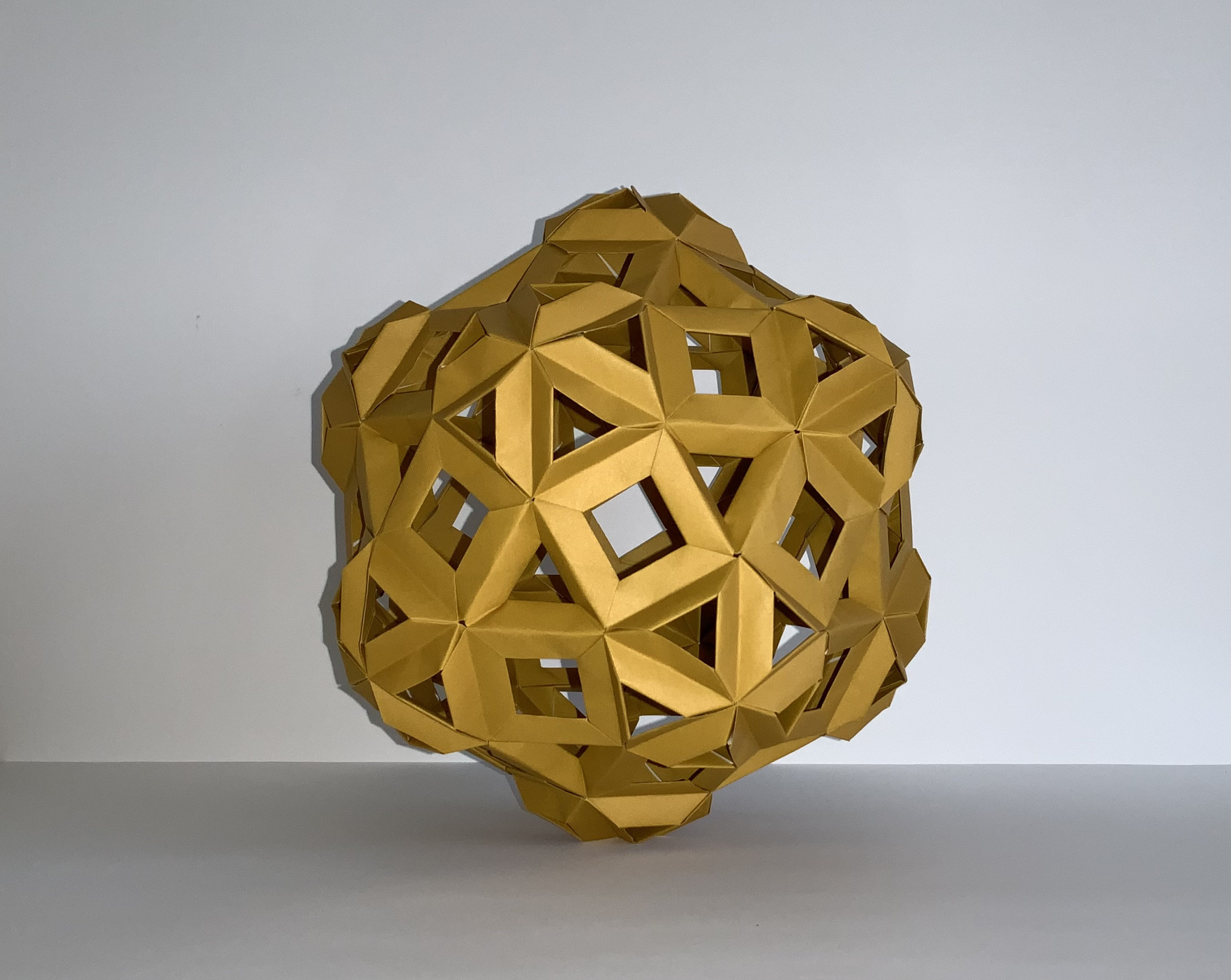 Window Origami Inverted Rhombicosidodecahedron Geometric Sculpture ...