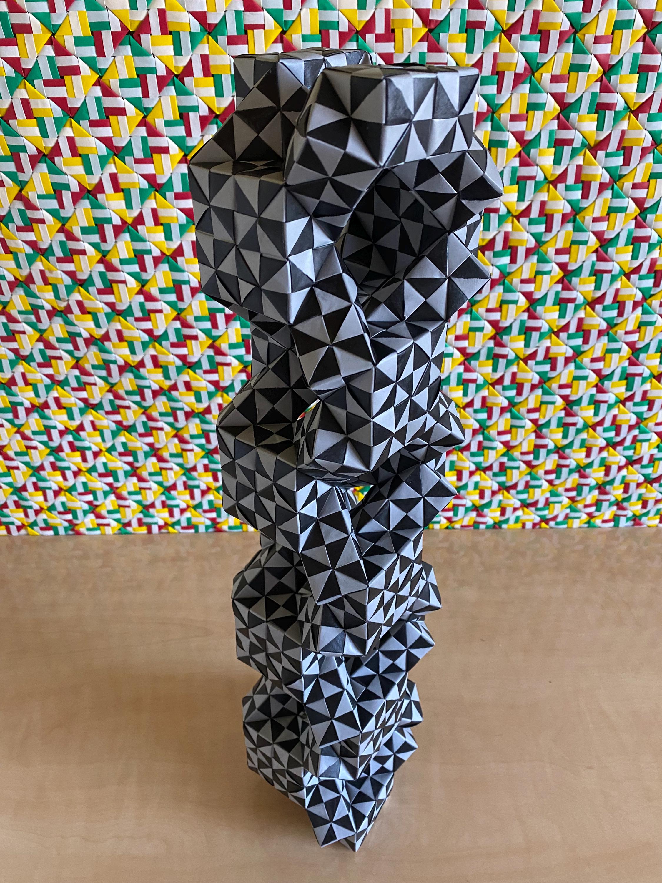 Escher Tower Paper Sculpture: Geometric Origami Ornament, Home Decor - Etsy