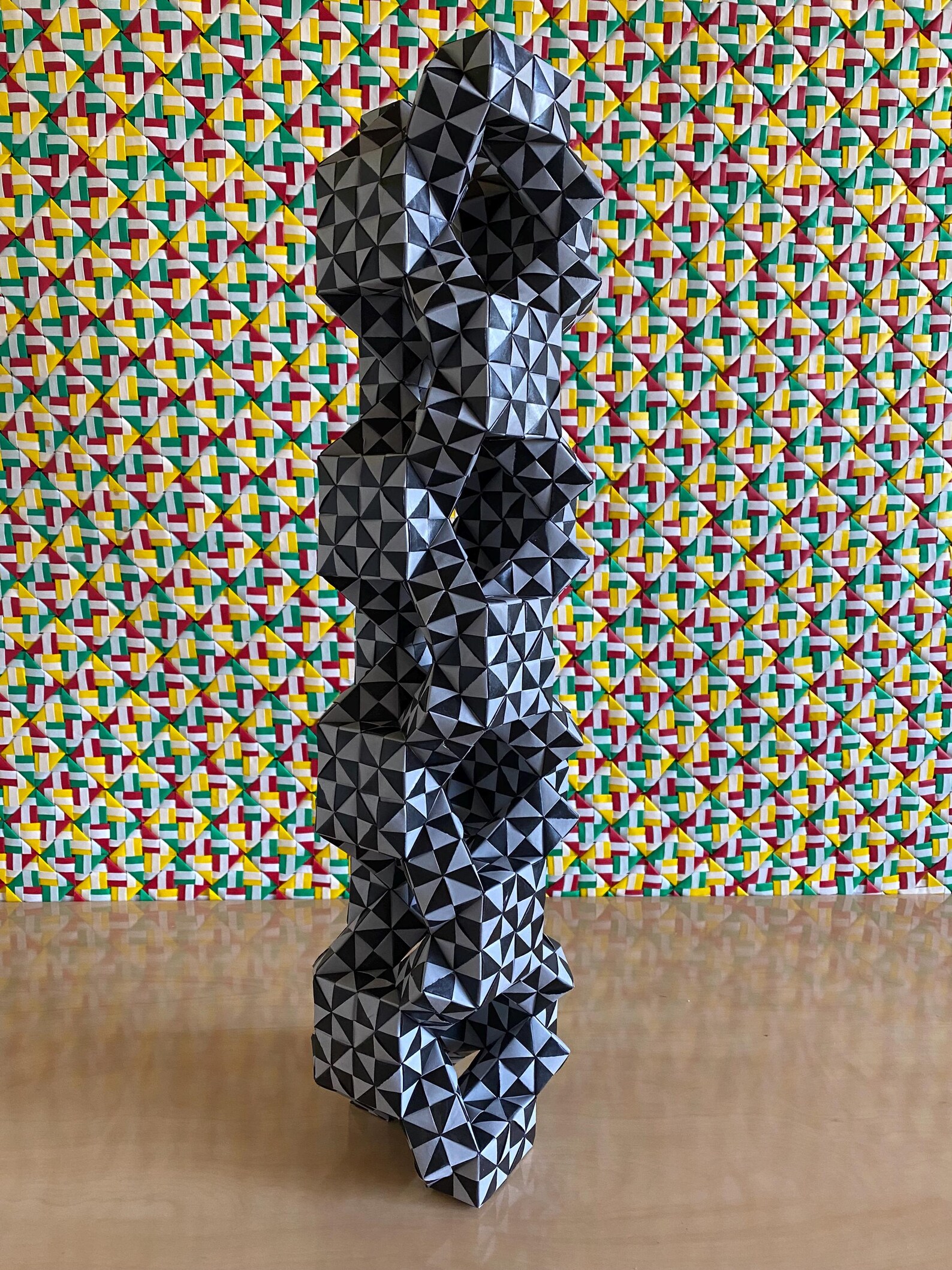 Escher Origami Tower Paper Sculpture: Geometric Fine Art Ornament, Home ...