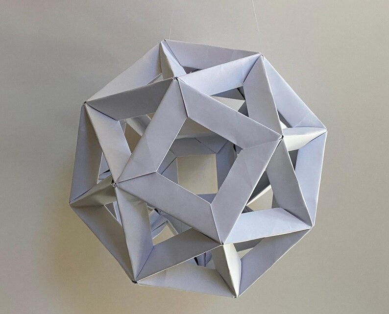 XXL Origami Mobile Hanging Art Sculpture Geometric Spheres Shapes ...