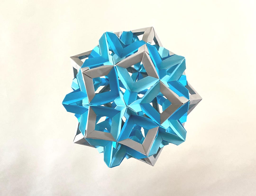 Origami Hanging Mobile Sculpture Geometric Spheres Shapes Mobiles Mid ...