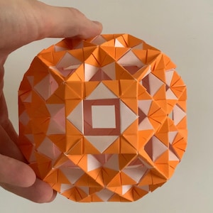 Paper Rainbow Sphere Handmade Polyhedron Bright Colors Vibrant Artwork ...