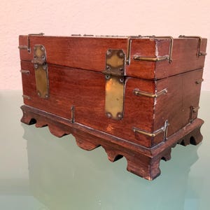 Antique Calligraphy Hand Written Cantonese Oriental Asian Storage Box ...