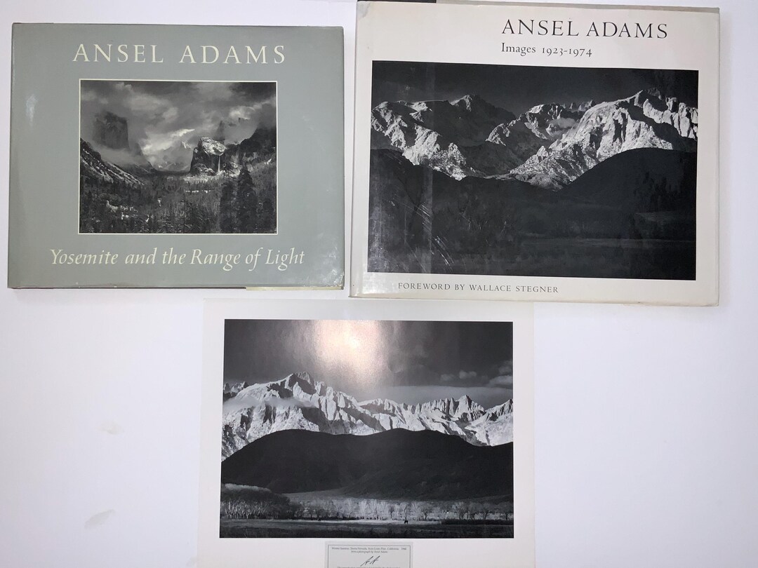 SIGNED Ansel Adams Photographic Art Print Vintage Photography Portfolio ...