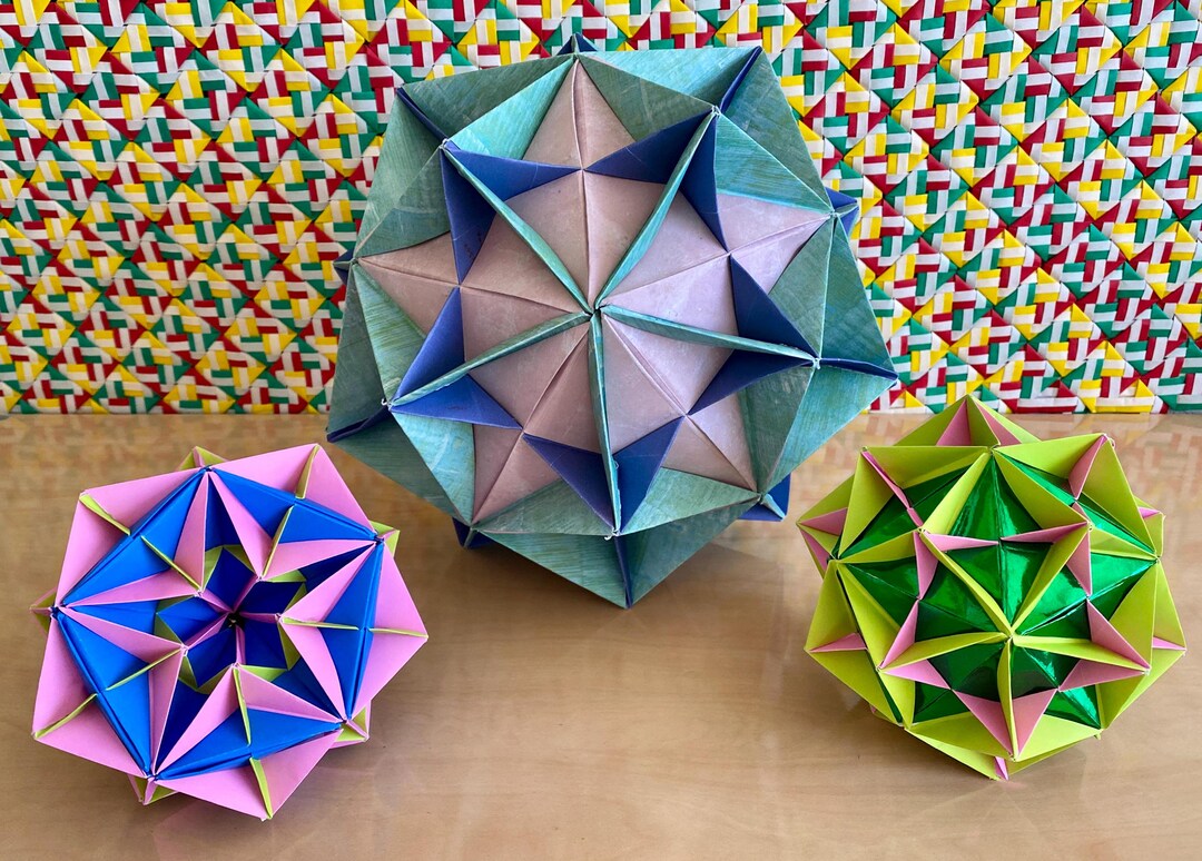 Inverted Origami Pentagonal Icosahedron Art Sculpture Complex ...