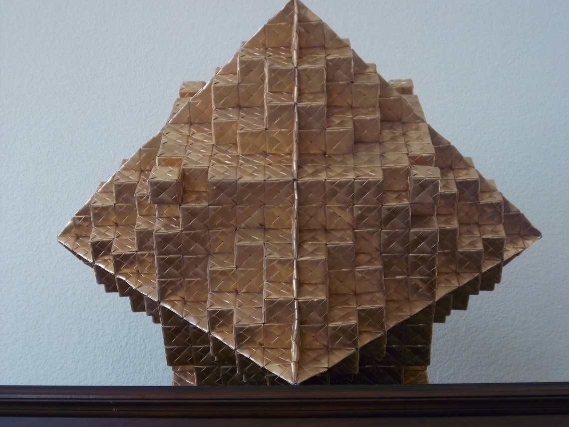 Cubic Intersection Origami Paper Sculpture Architecture Engineering ...