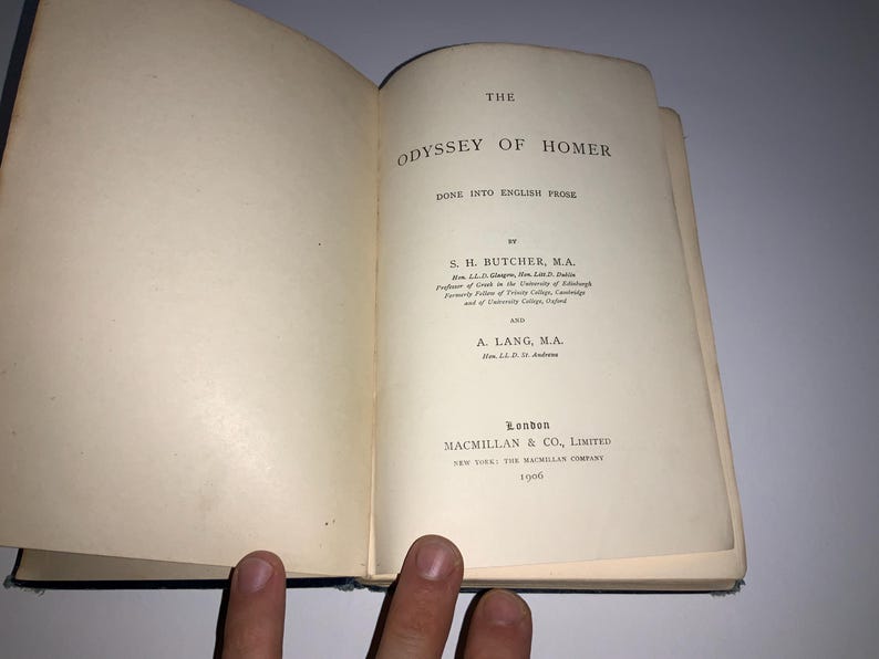 The Odyssey by Homer English Prose Antique Hardcover Book Epic Poem ...