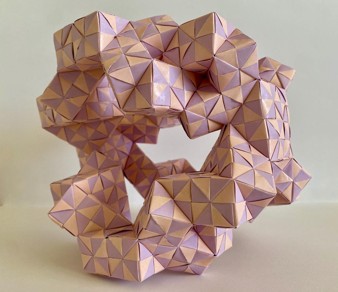 Origami Polyhedral Paper Engineering Sculpture Composition Cube ...