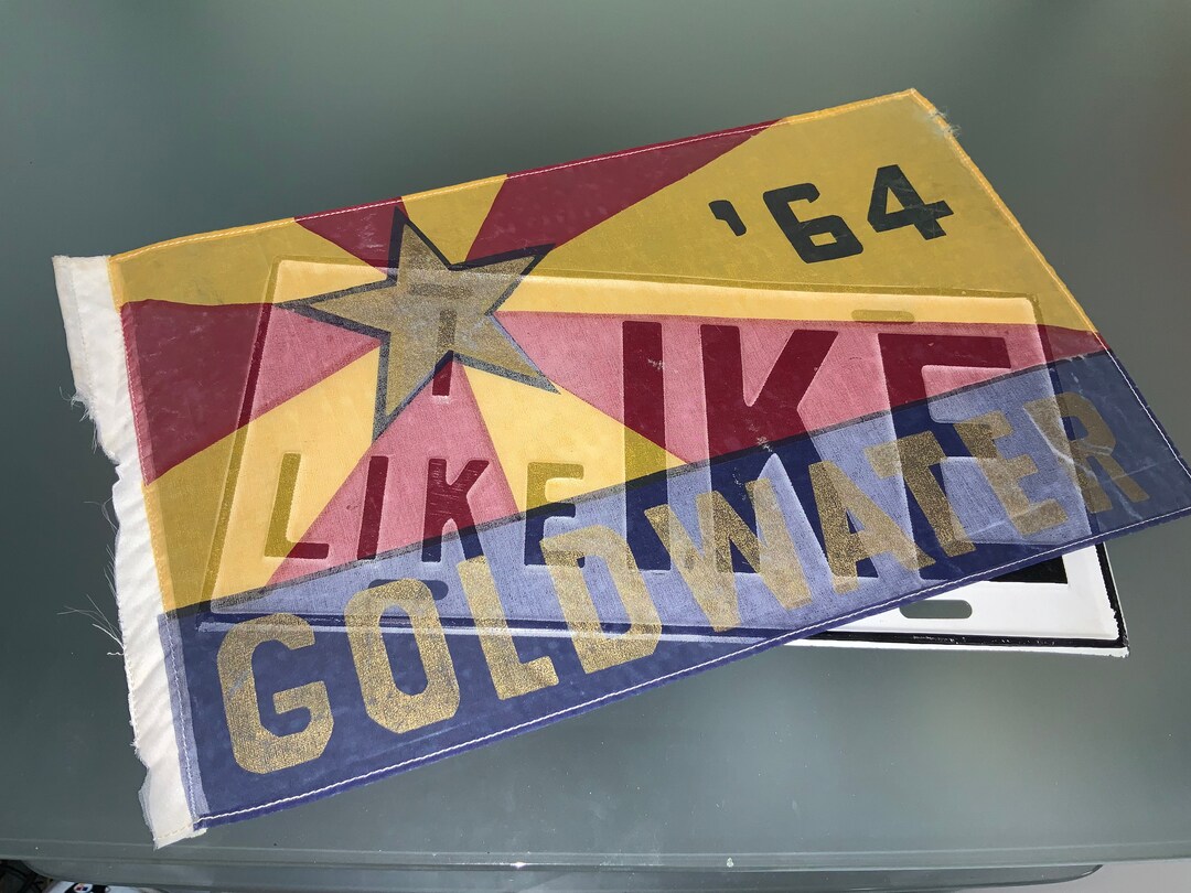 1950s Presidential Memorabilia I Like Ike Metal Sign License Plate ...