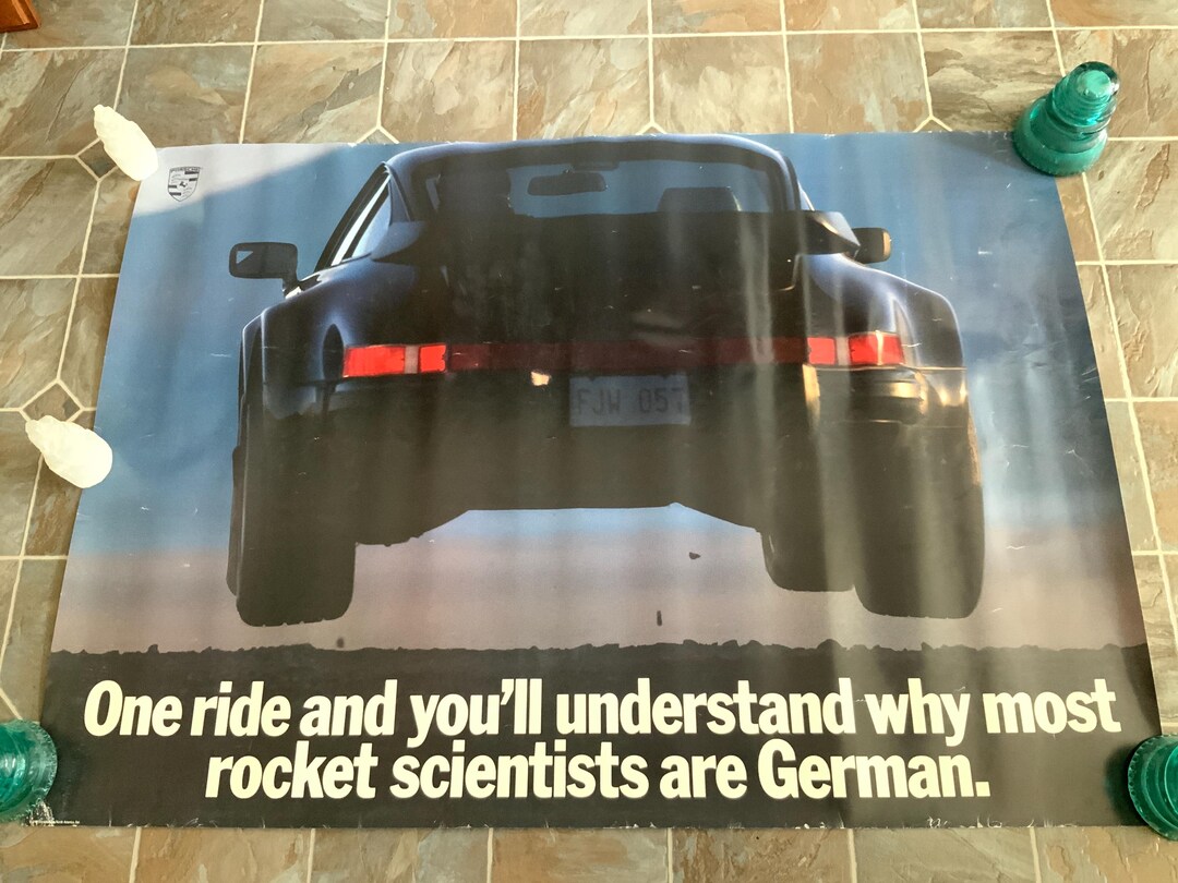 Flying Porsche 911 Poster - Rare Original Large Size From Magazine ...