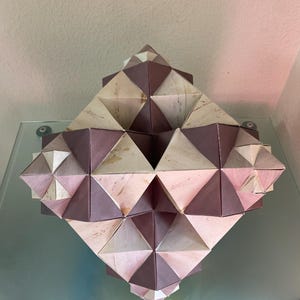 Origami Fused Octahedral Cubes Original Paper Artwork - Etsy