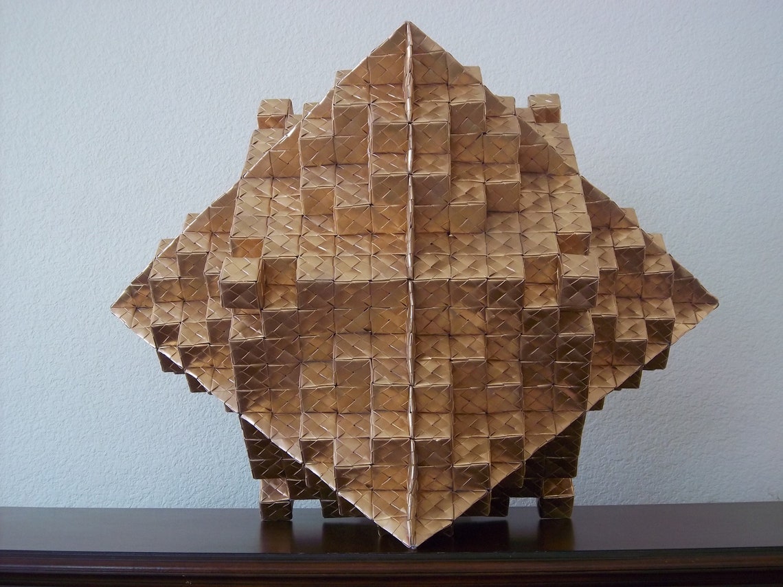 Cubic Intersection Origami Paper Sculpture Architecture Engineering ...