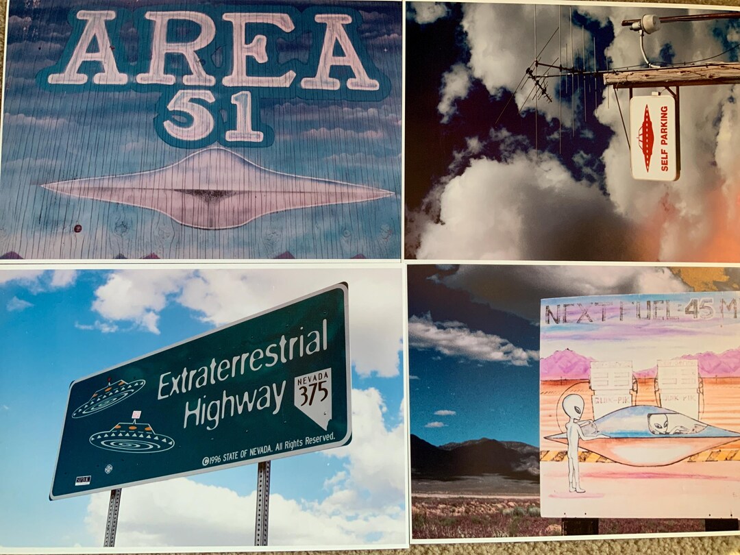 Extraterrestrial Highway Alien Wall Art Area 51 UFO Capital Nevada ...