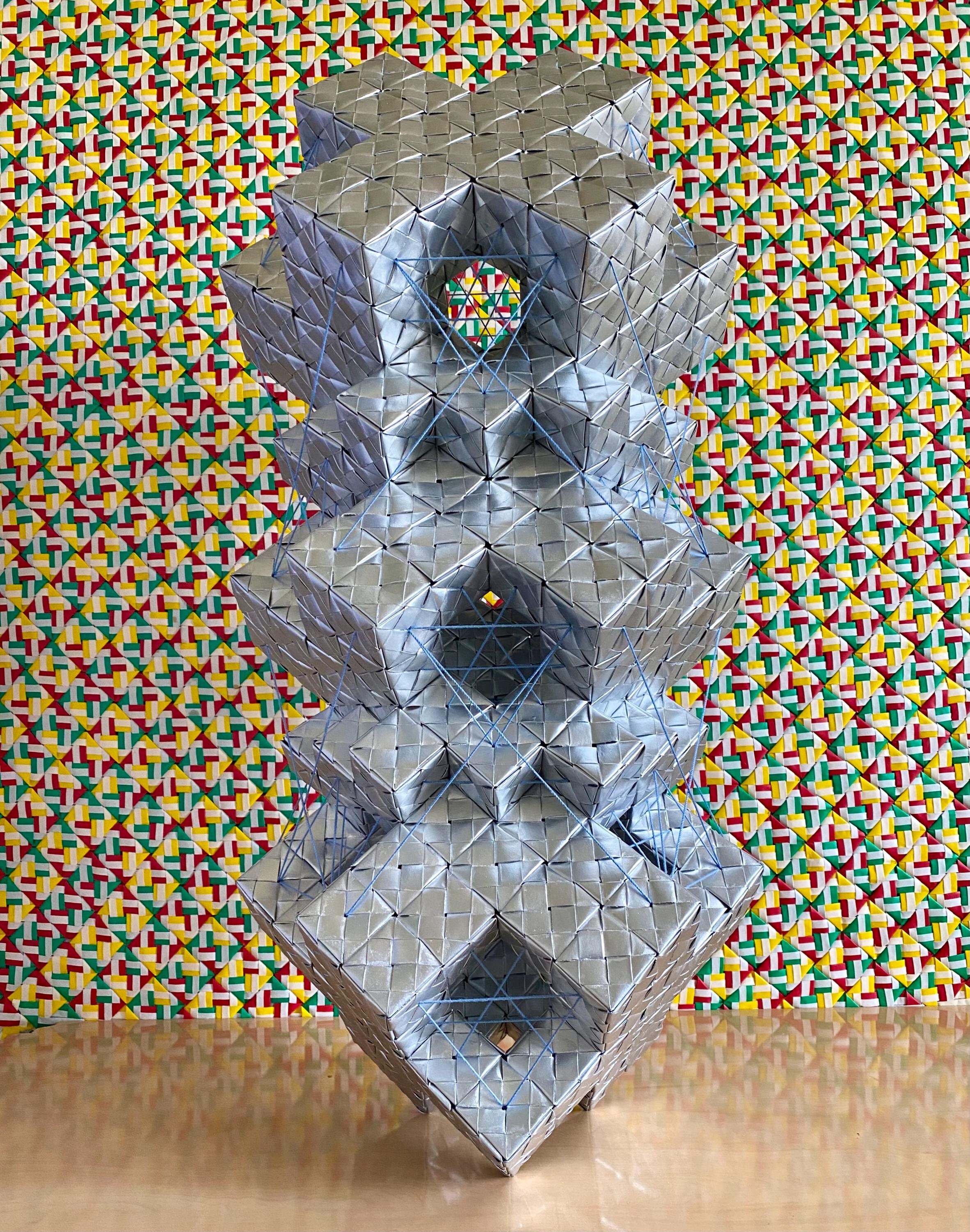 ORIGAMI STRING PAPER Art Sculpture Geometric Structures Self Taught ...