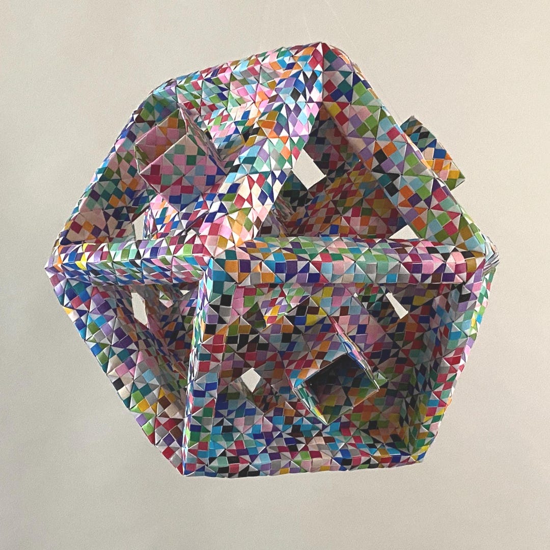 Octahedral Cutaway Geometric Mobile ORIGINAL ORIGAMI No Adhesives 3,000 ...
