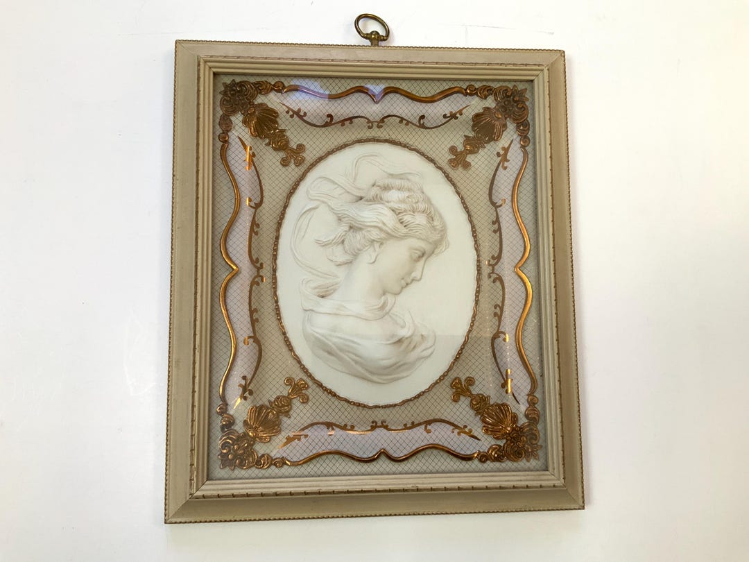 Vintage 3D Lady Cameo Portrait Wall Art Turner Mfg Co Mid Century Wall ...