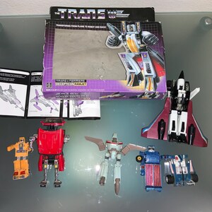 1980s Transformers Toy Lot Hasbro Vintage Robot Toys Cars Airplane Jet ...