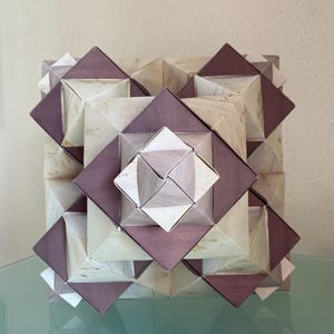 Origami Fused Octahedral Cubes Original Paper Artwork - Etsy