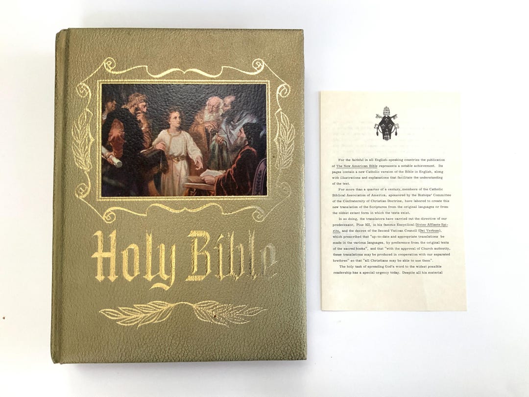 New American Holy Bible Catholic Bible Publishers Gilded Pages Leather ...