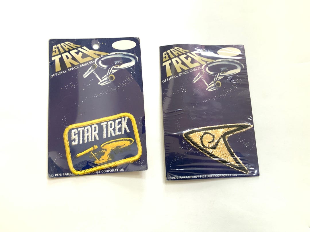 1975 Star Trek Patches NOS New Old Stock Sealed Enterprise Space ...